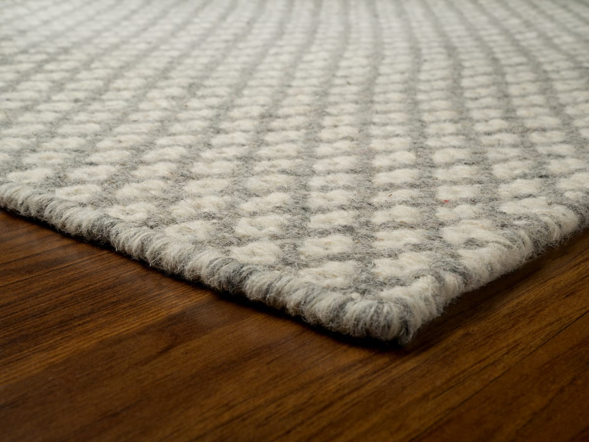 Cotswald Grey Natural Wool Woven Rug - Hook & Loom