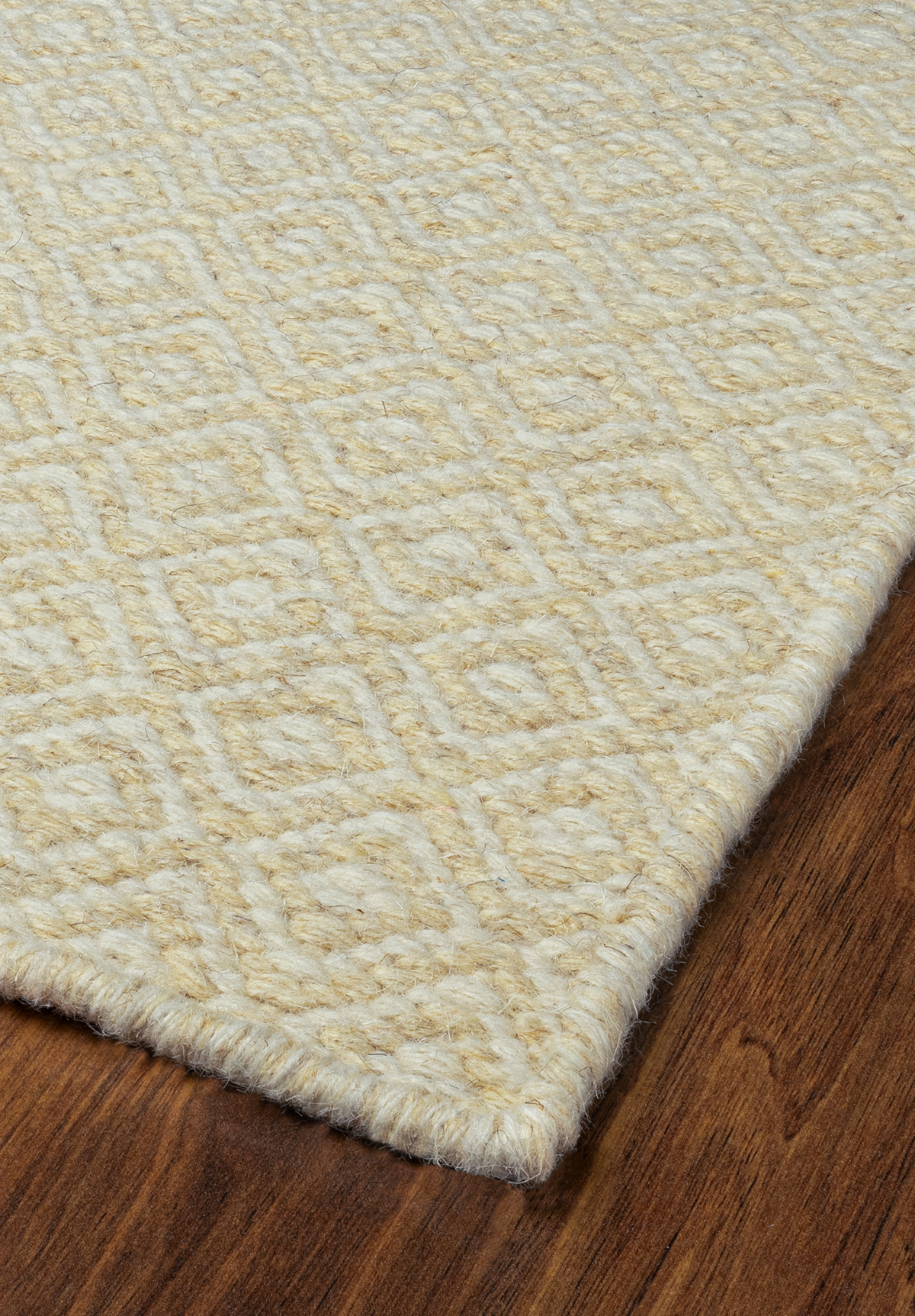 Southdown Cream Thick Woven Wool Rug - Hook & Loom