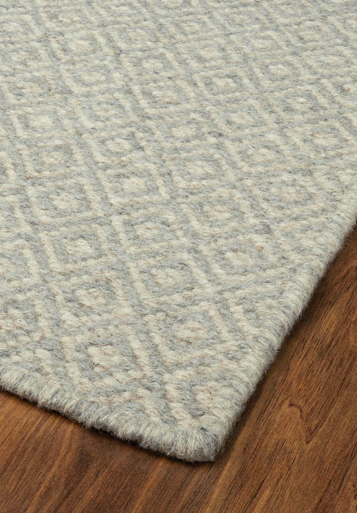 Southdown Grey Thick Woven Wool Rug - Hook & Loom